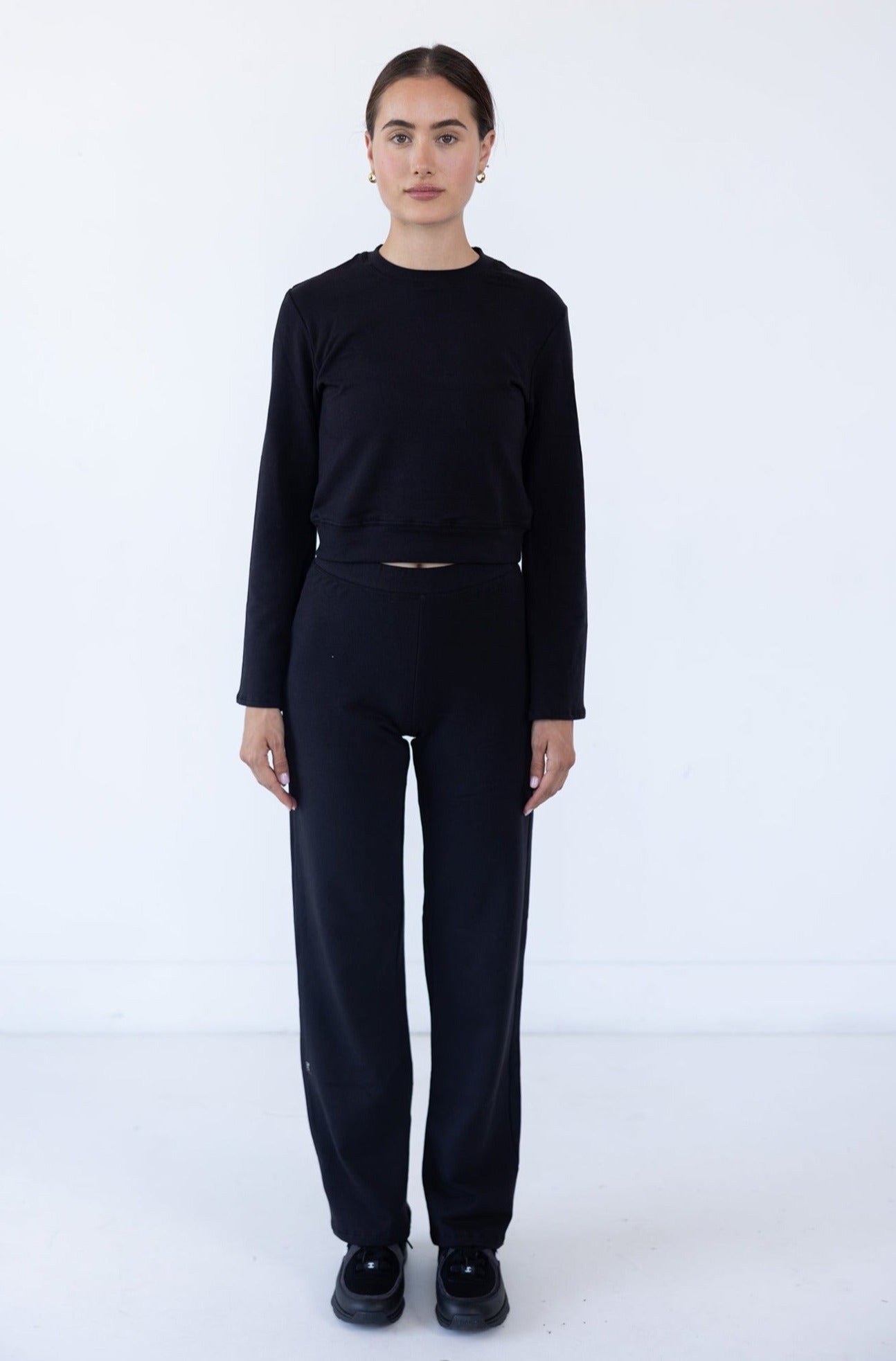 Black Palm Wide Leg- Performance in Style | Ayla Athletica